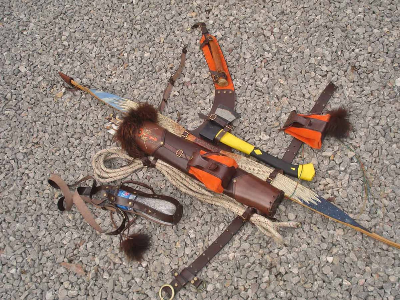 Multifunctional Tooled Leather Quiver SET Bird | Etsy