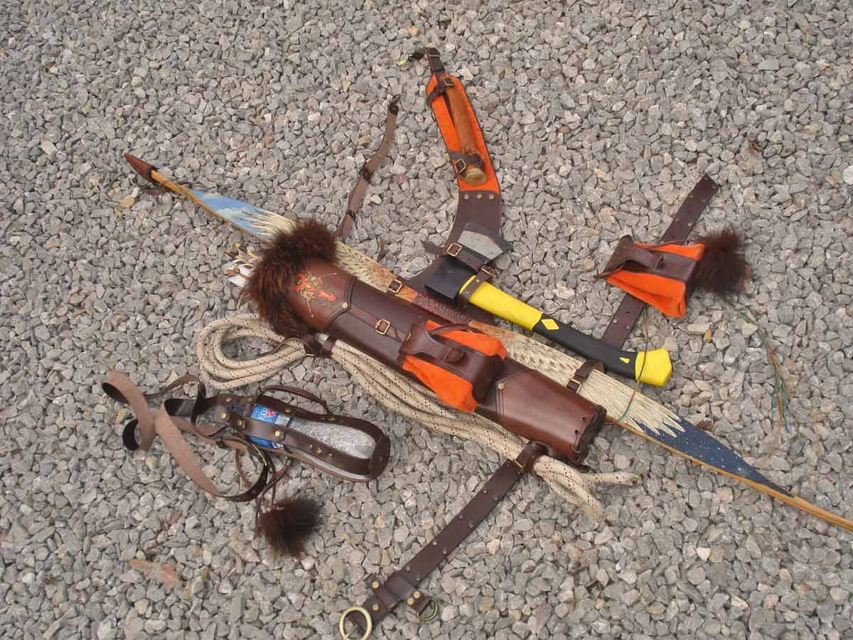 Multifunctional Tooled Leather Quiver SET bird - Etsy Australia