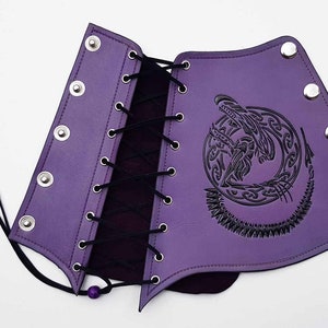 Leather Arm Guard Full Fore-arm Cover With Lacing Plus Snap | Etsy