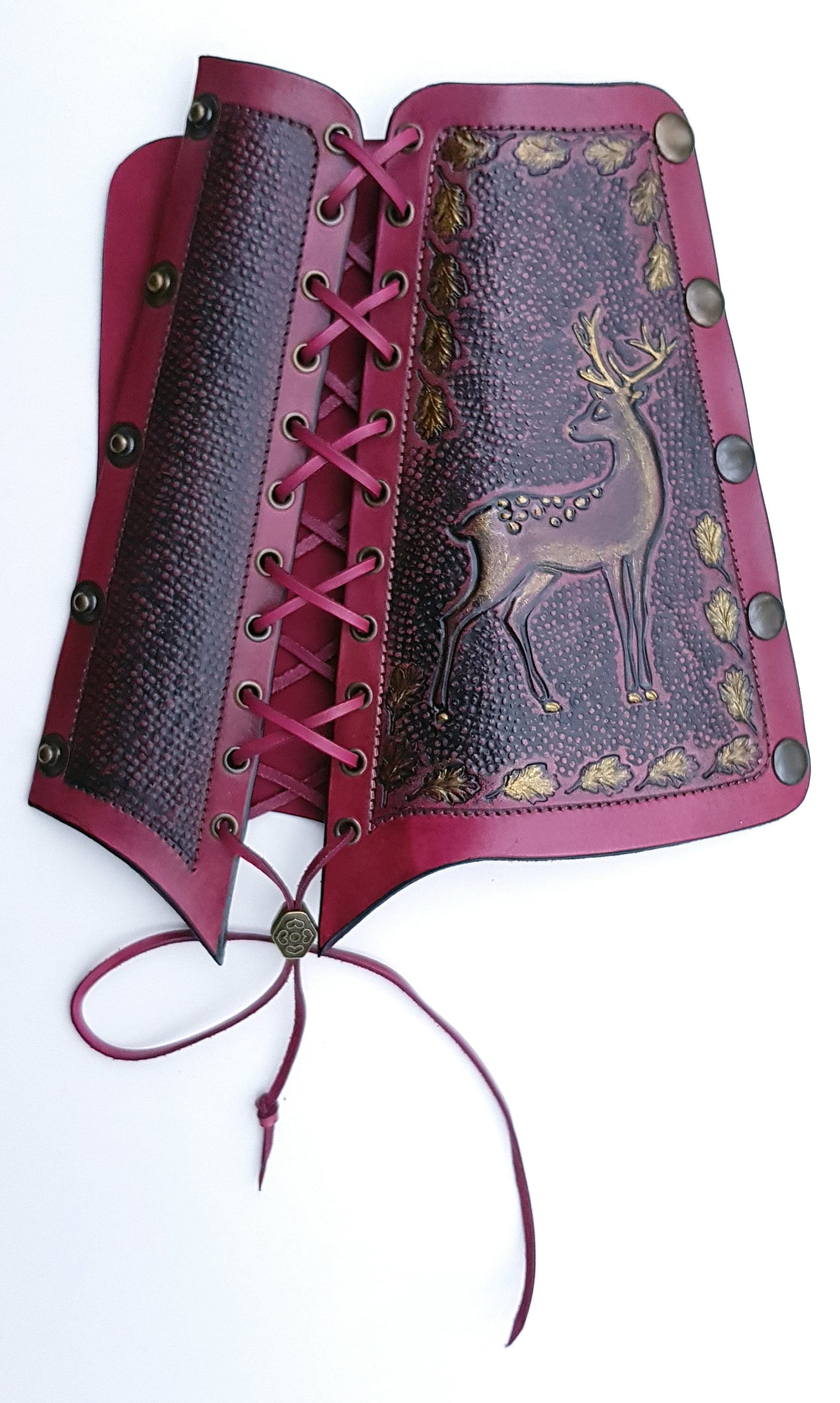 Leather Arm Guard Full Fore-arm Cover With Lacing Plus Snap - Etsy