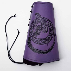 Leather Arm Guard Full Fore-arm Cover With Lacing Plus Snap | Etsy