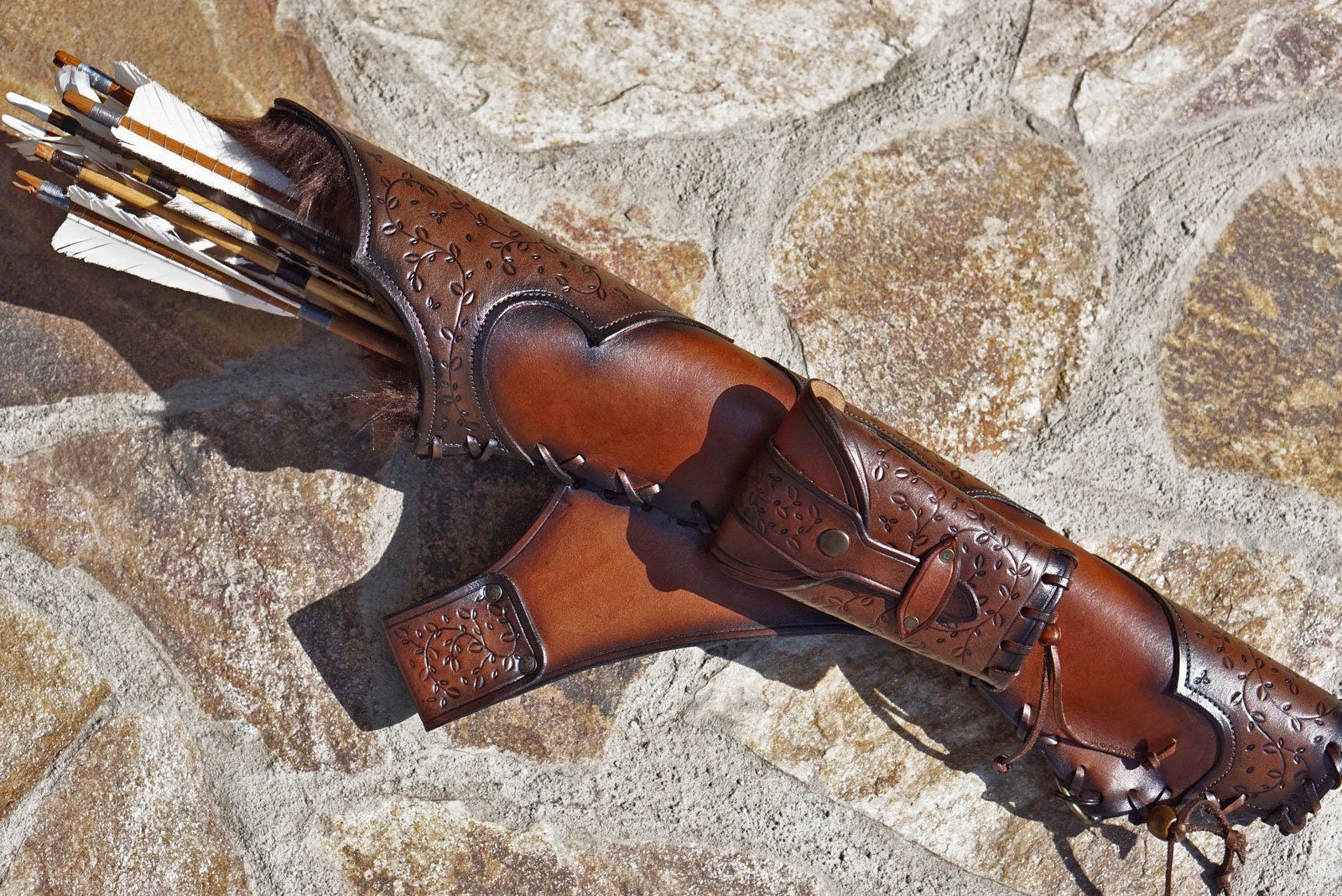 Medieval Leather Hip Quiver With Detachable Pouch | Etsy