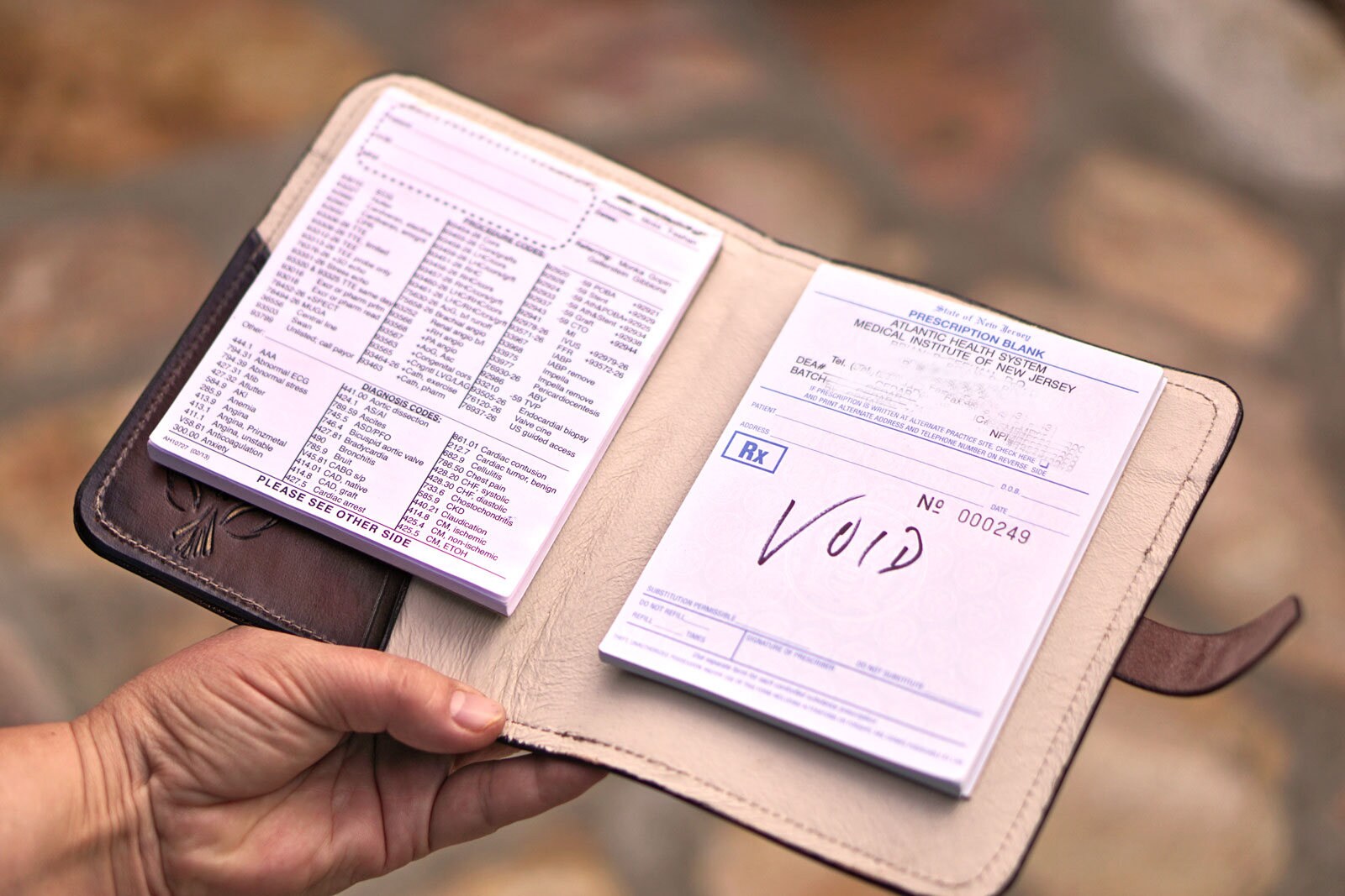 Leather Rx Cover Prescription Pad Holder for Two US Size | Etsy