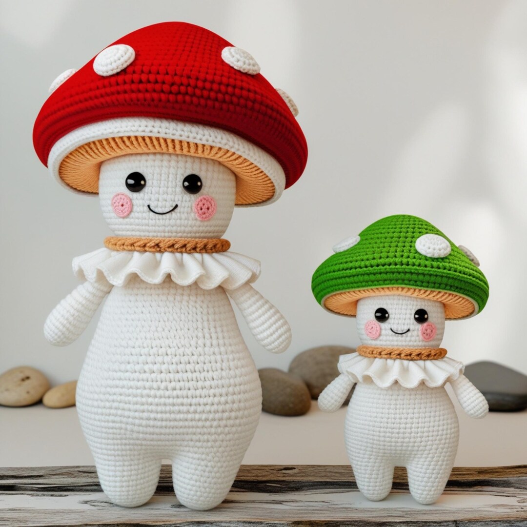 Easy Mushroom Crochet Pattern Amigurumi, Mushroom Guy Crochet ,crochet ...