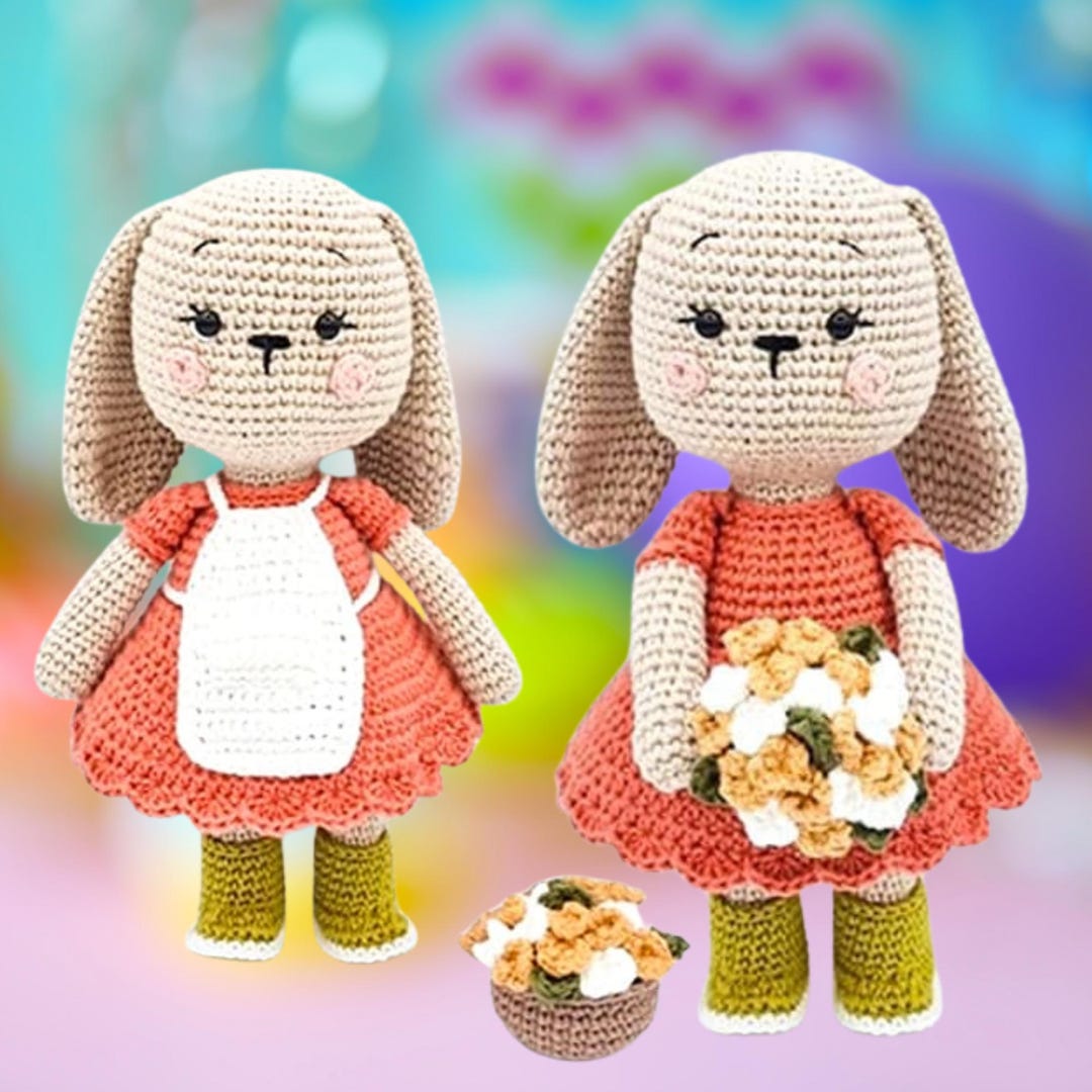 Crochet Bunny Doll Amigurumi Pattern ,crochet Pattern Bunny, Amigurumi ...