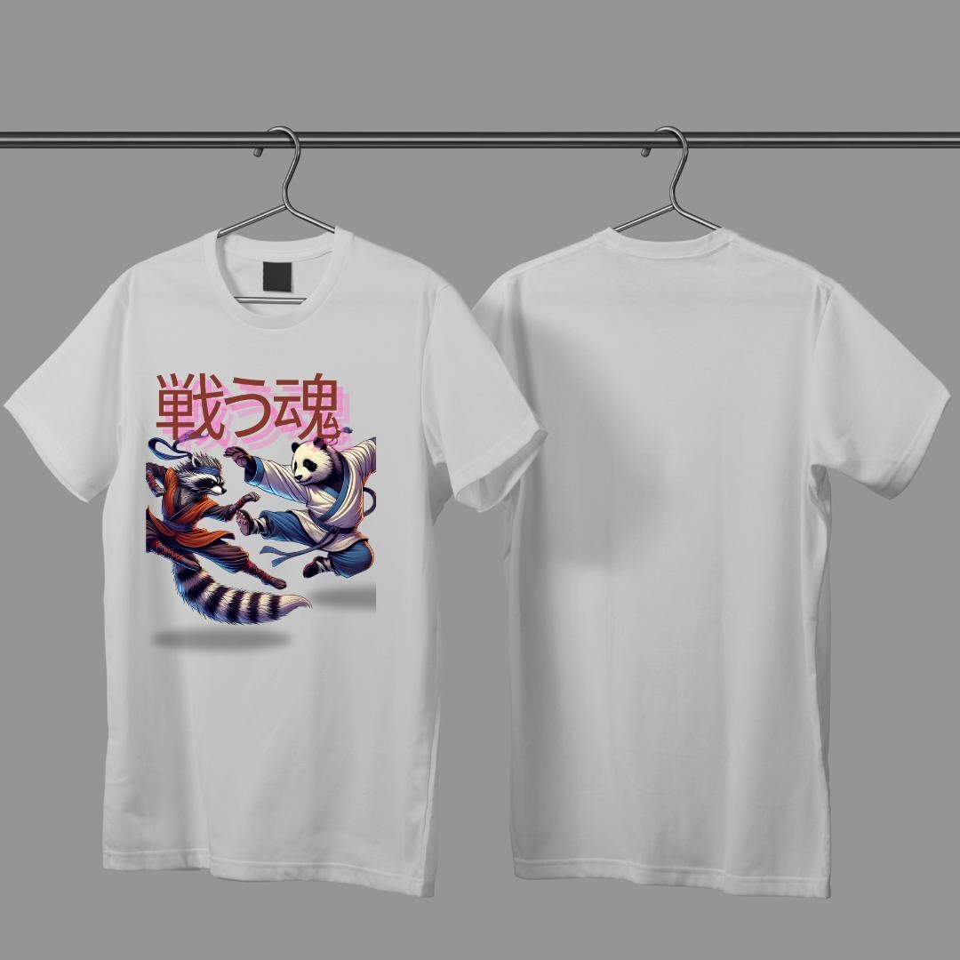 Kung Fu Tshirt, Martial Arts Raccoon Panda Shirt, Karate Wildlife Top ...