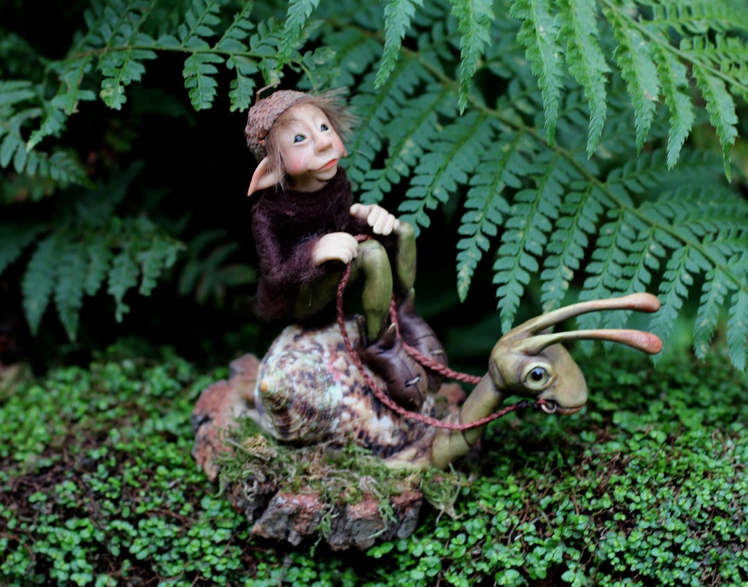 OOAK Elf Sculpture Polymer Clay Art Doll Garden Pixie - Etsy