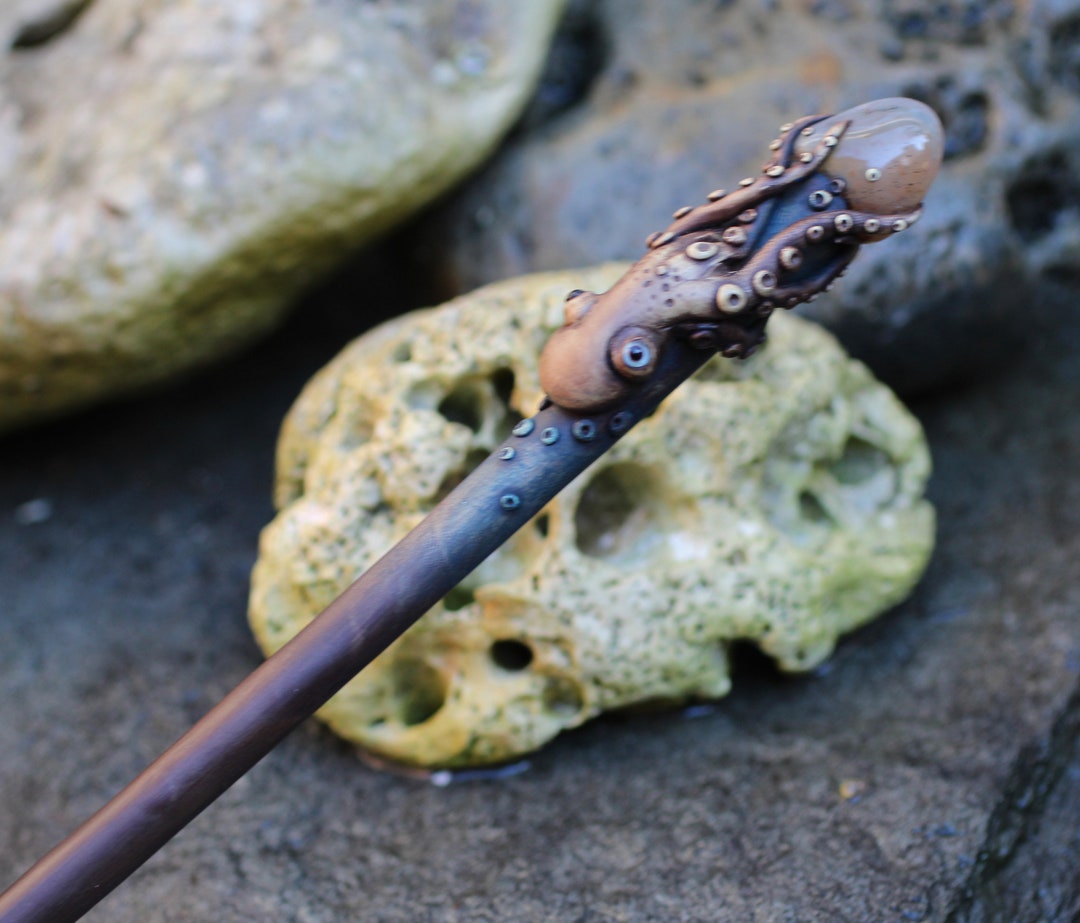 Magical Cosplay Agate Crystal Octopus Sea Wand - Etsy