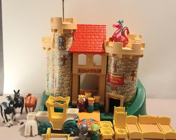 Vintage Fisher Price Castle Set - Etsy