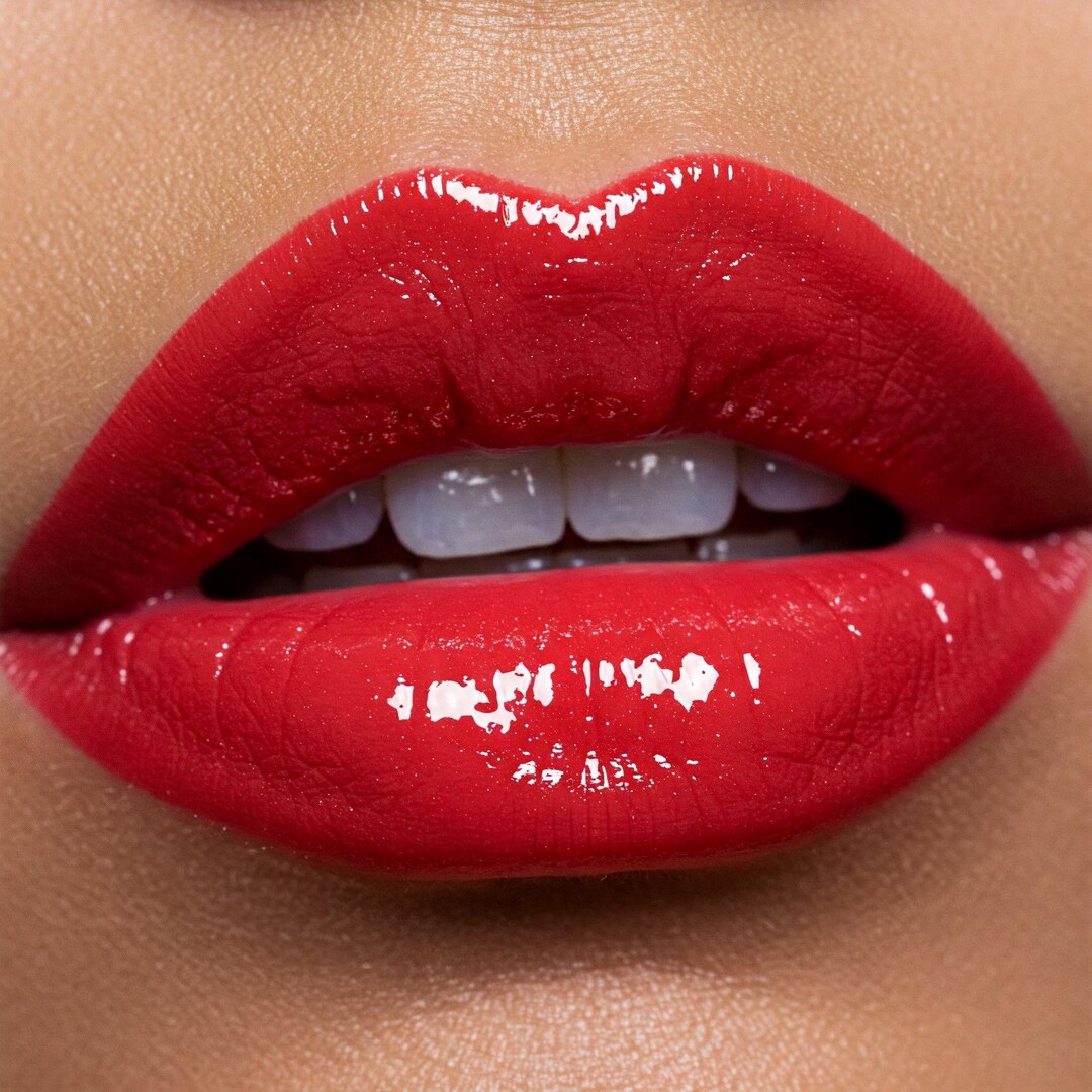 Two Dozen Roses Lip Gloss: Red Lip Gloss,smooth Lip Gloss, Shiny Lip ...
