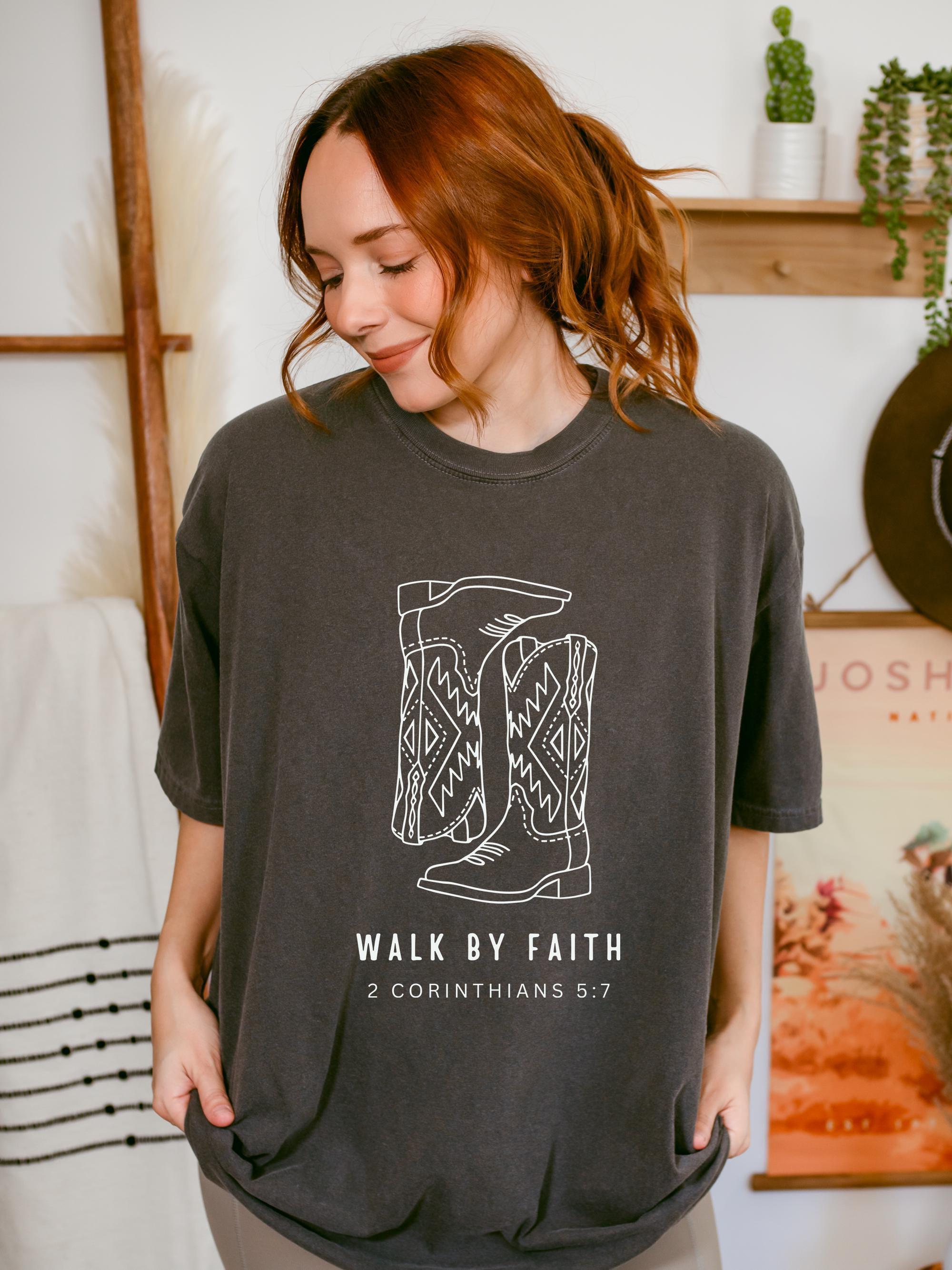 Western Faith Christian Shirts Walk by Faith T Shirt Christian Shirt ...