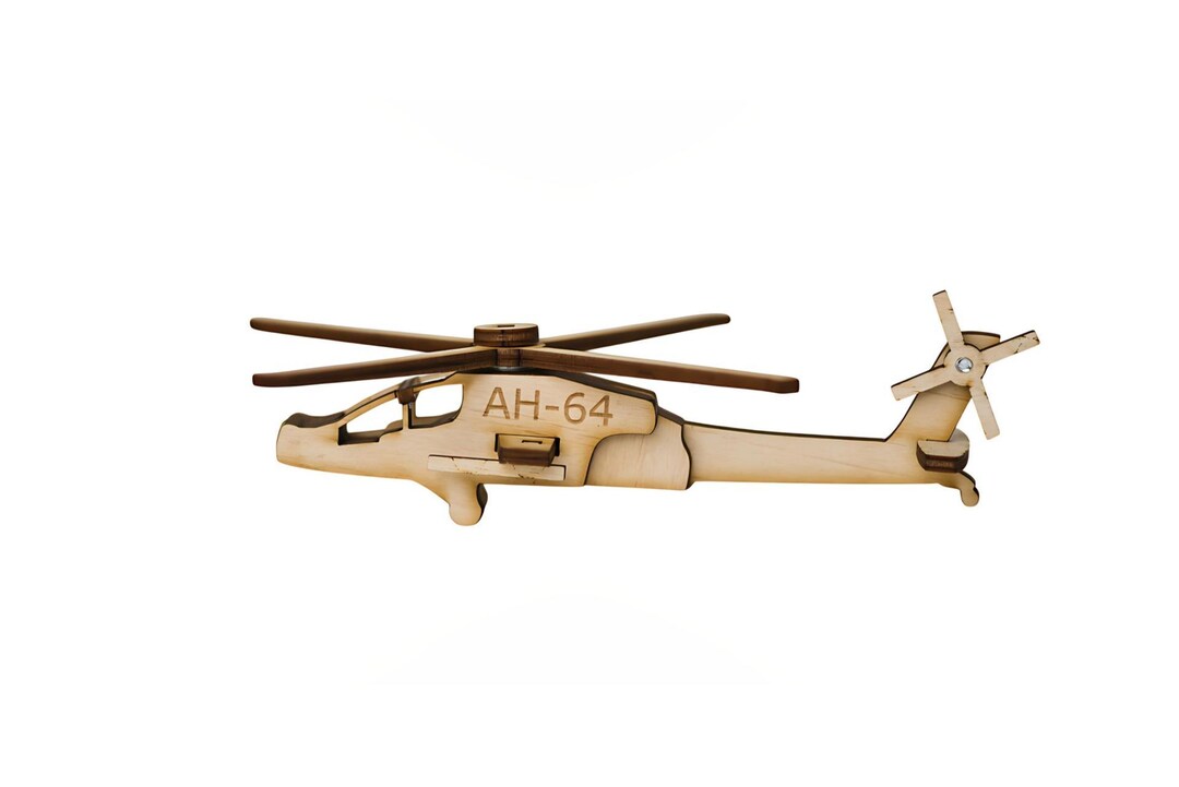 Laser Cut Apache Helicopter SVG File - Etsy