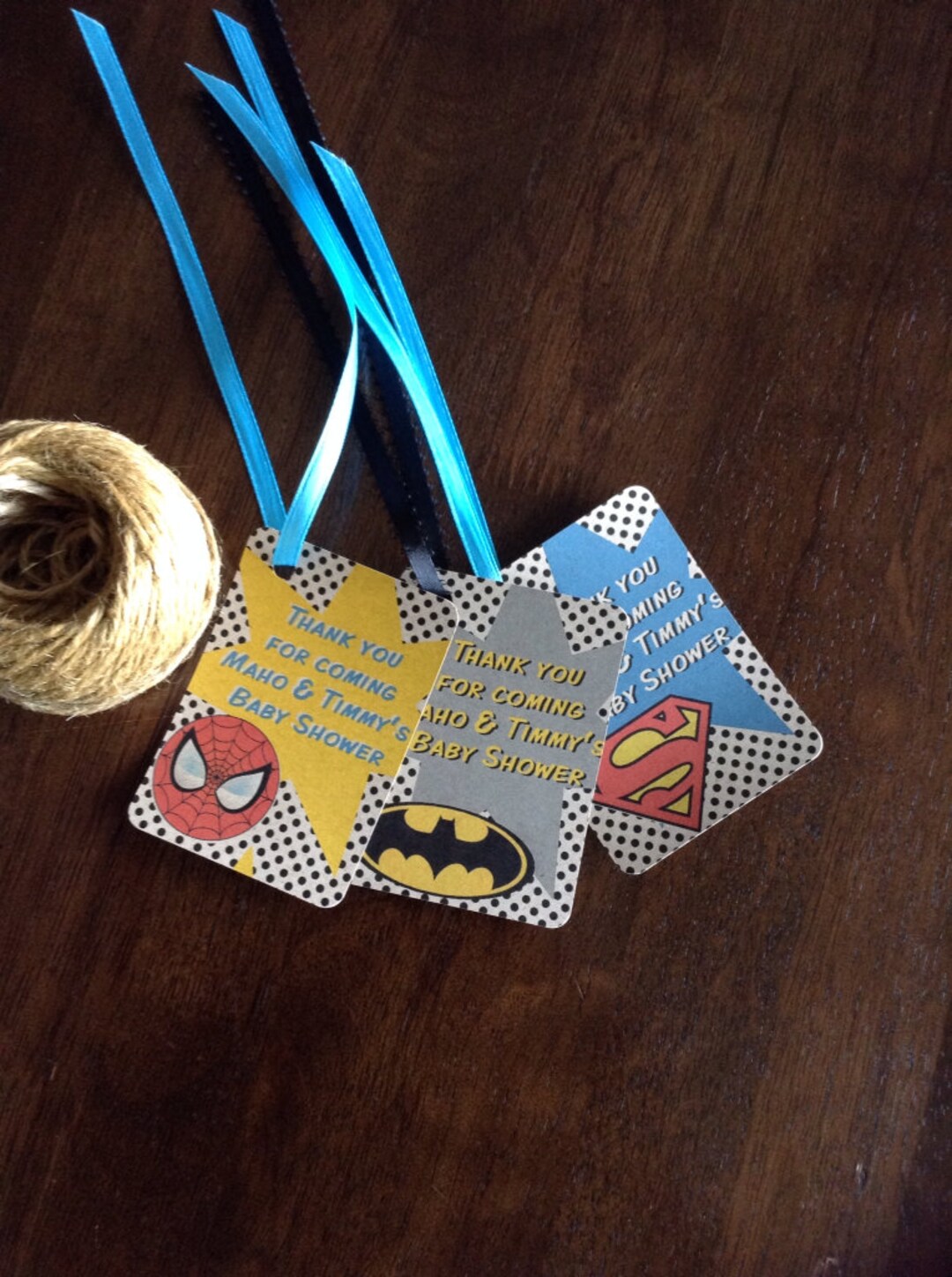 Super Hero Themed Thank You Tags - Set of 12 - Etsy