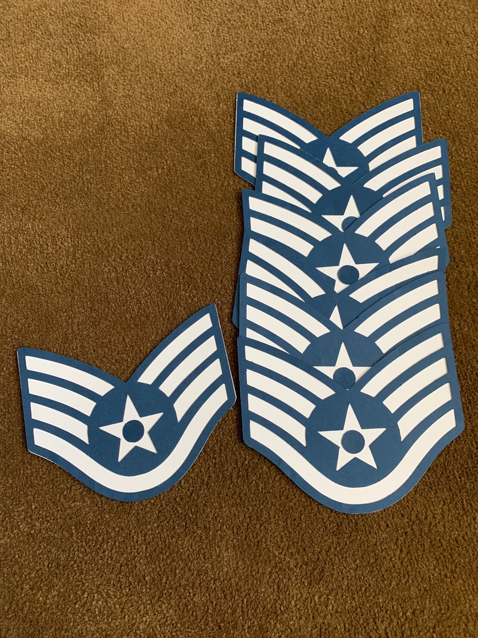 USAF Enlisted Stripes Cutouts- Set of 5 - Etsy