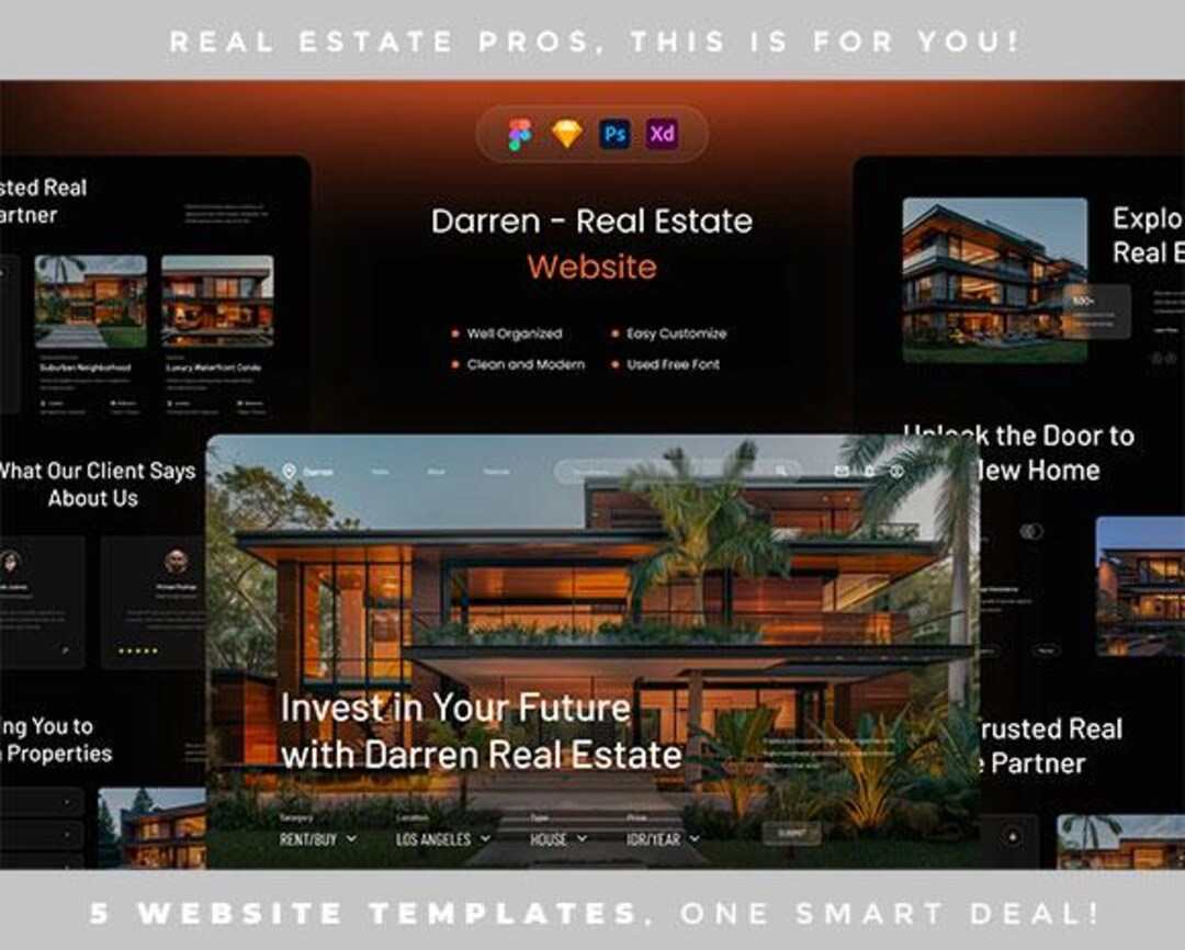 Real Estate Website Template | Real Estate Agent Website Template ...