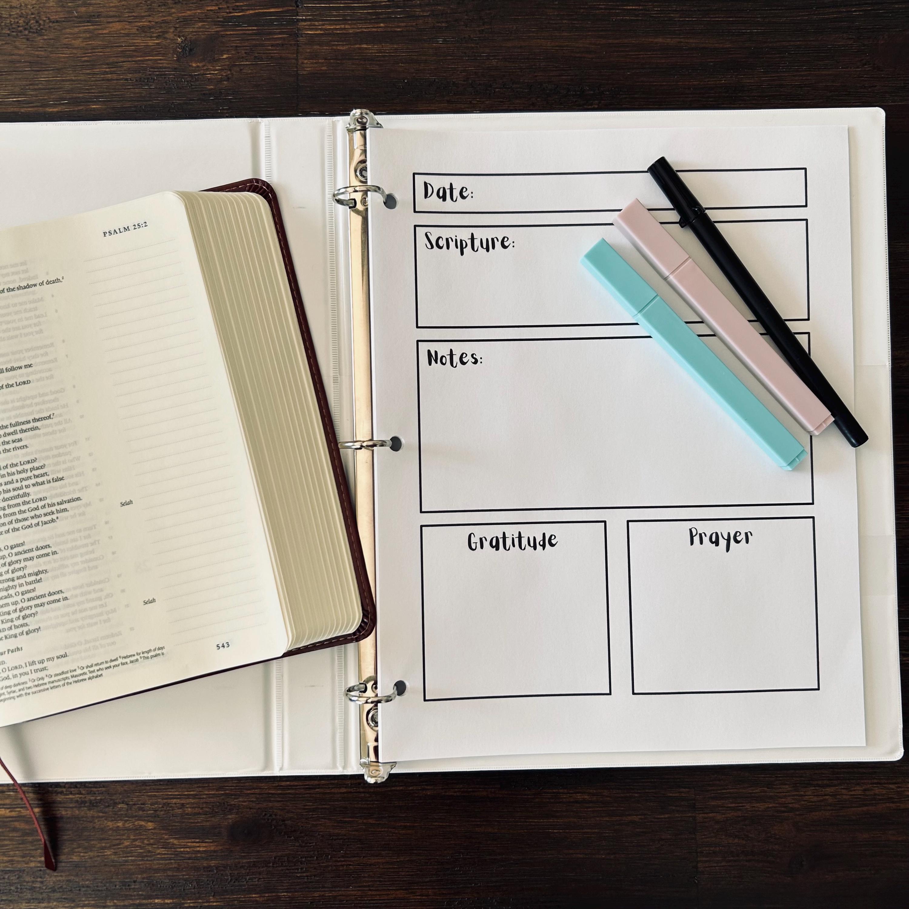 Bible Journal | Printable Prayer Journal | Daily Devotional | Digital ...