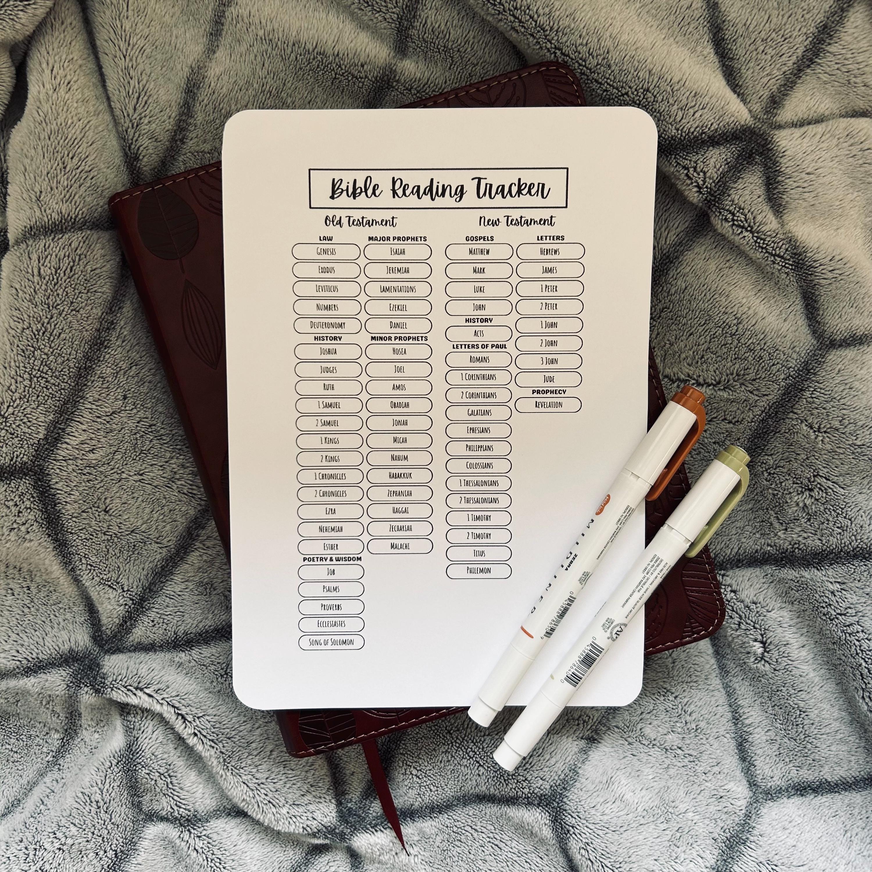 Bible Reading Tracker | Printable Books of the Bible Tracker | Bible ...