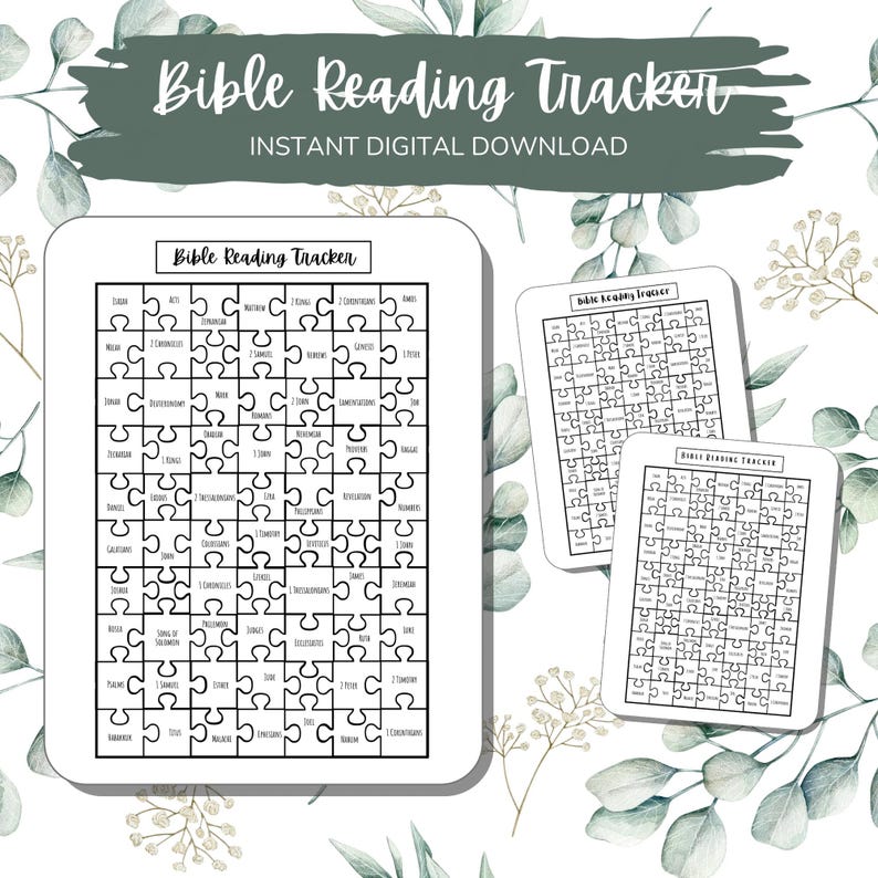 Bible Reading Tracker | Printable Books of the Bible Tracker | Bible ...
