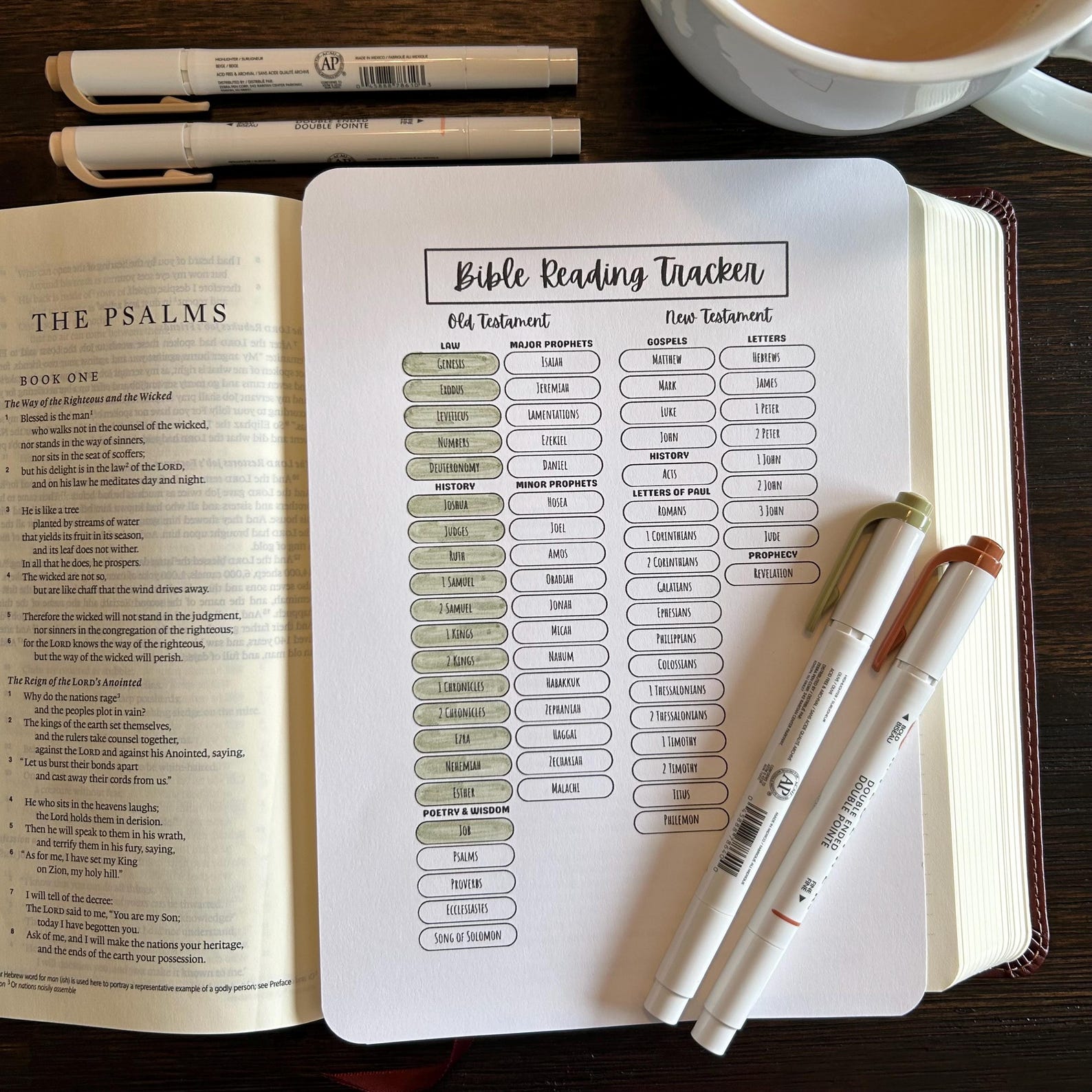 Bible Reading Tracker | Printable Books of the Bible Tracker | Bible ...