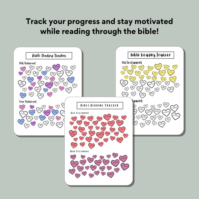 Bible Reading Tracker | Printable Books of the Bible Tracker | Bible ...