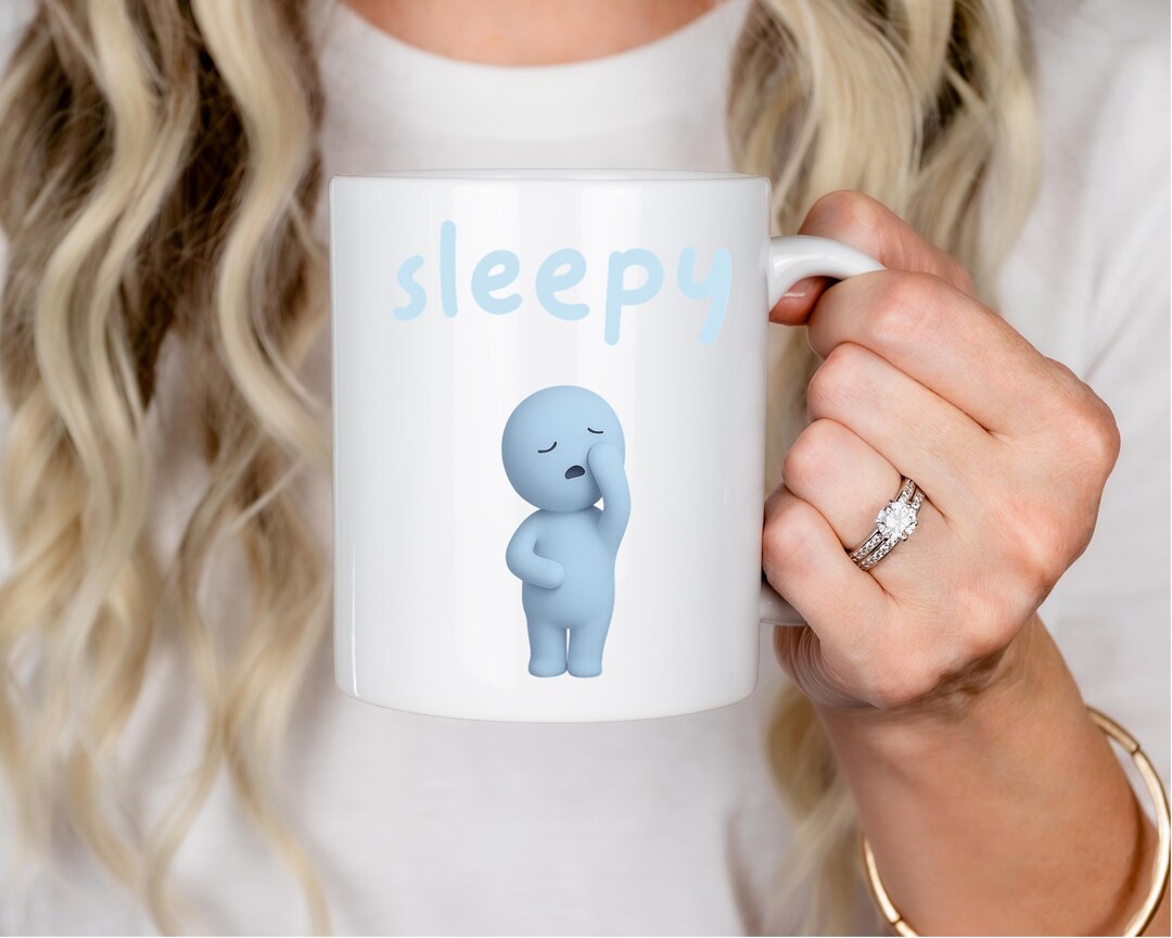 Smiski Sleepy Mug – Funny Bathroom Mug, Cute Sleepy Smiski Cup, Toilet ...