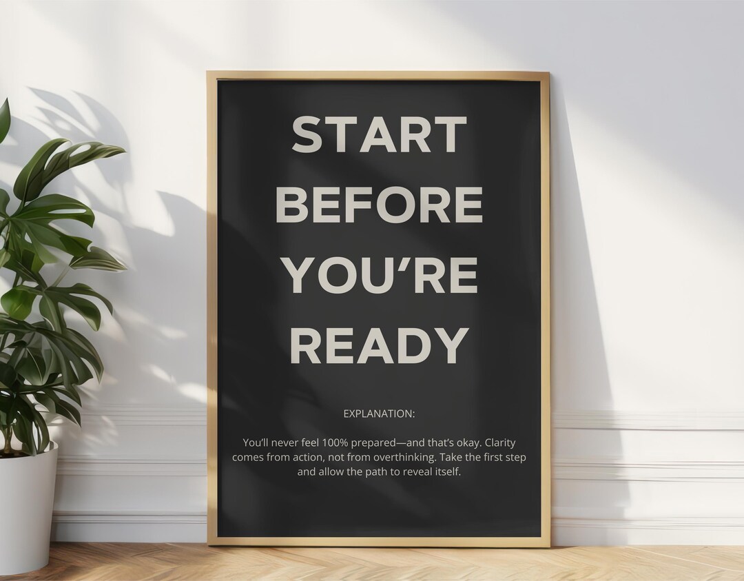 New Year Growth Mindset Motivational Poster, 2026 Quote Wall Art, Self ...