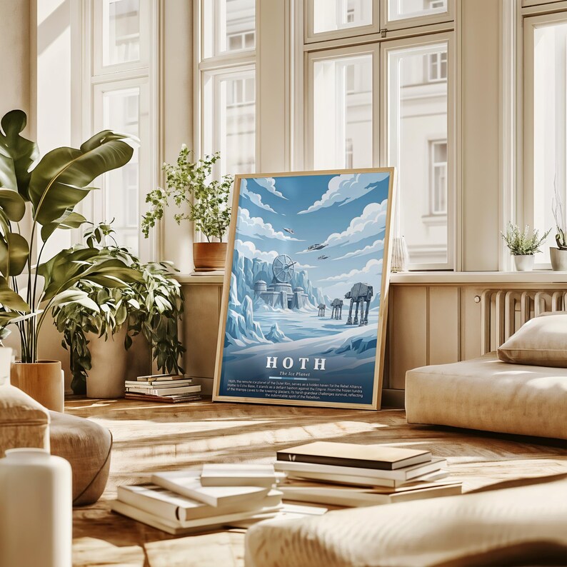 Star Wars Hoth Poster, Star Wars Wall Art Print, Star Wars Planet ...