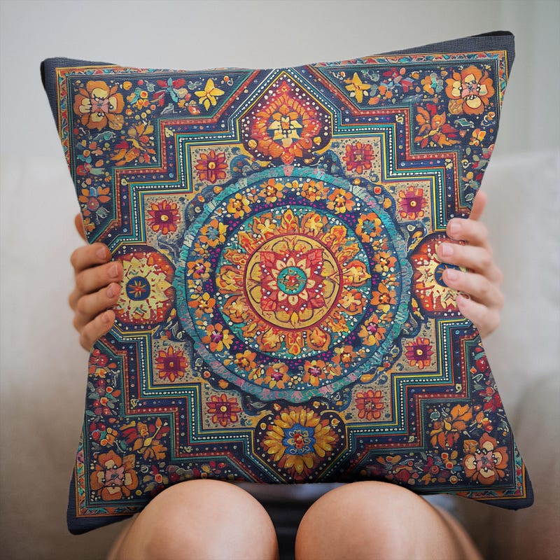 Mandala Pillow - Etsy