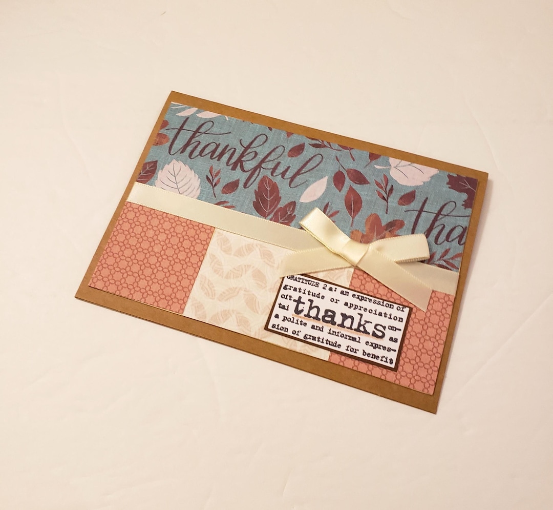 Thank You Greeting Card - Thanks/fall Greeting Card/fall Thank You Note ...