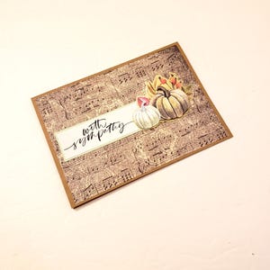 Sympathy Greeting Card With Sheet Music and Pumpkins - With Sympathy ...