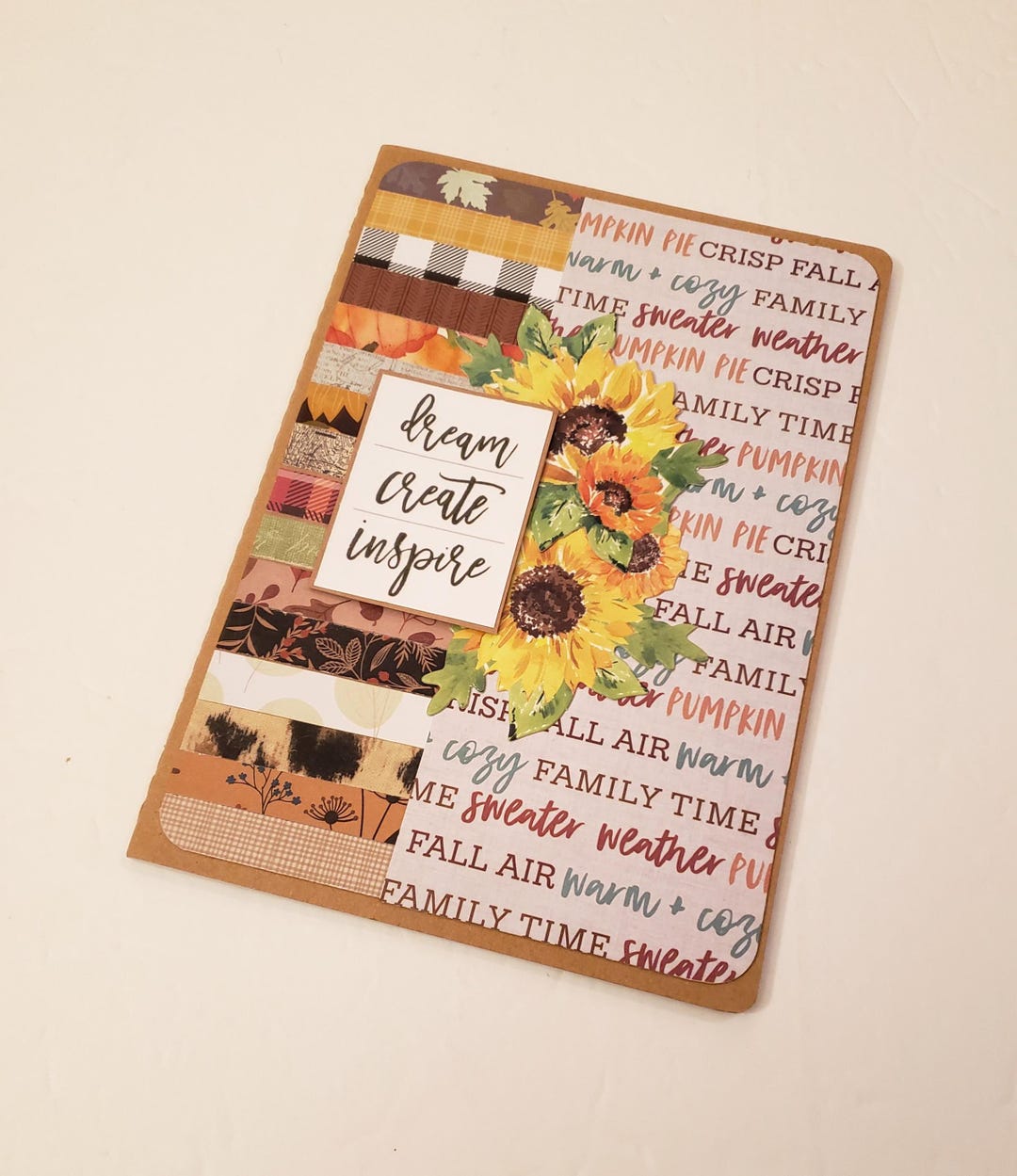 Fall Word Art Journal With Sunflowers - Dream Create Inspire/autumn ...