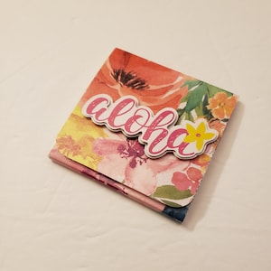 Tropical Flower Themed Sticky Notes Pad Aloha/sticky Notes Pad/floral ...
