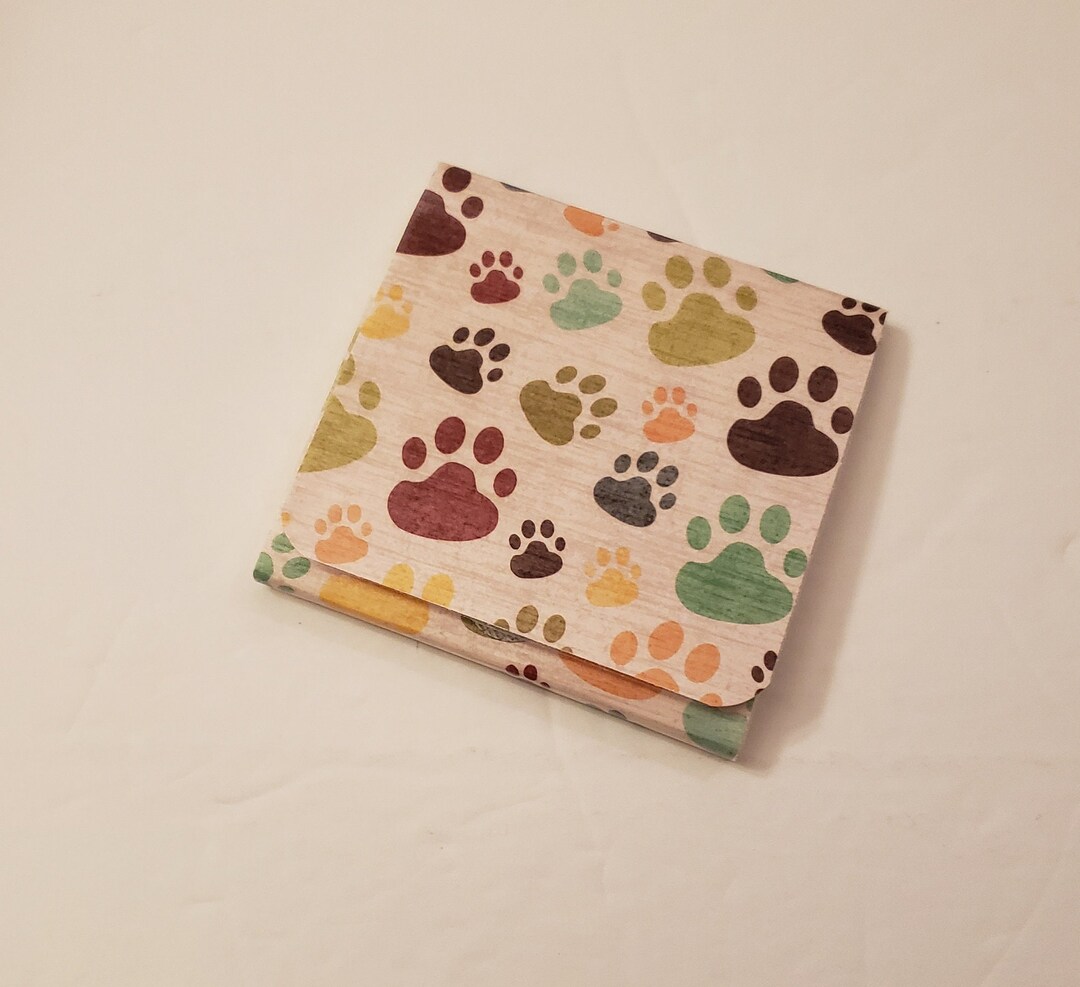 Paw Print Sticky Notes Pad/dog Paw Print Notepad/paw Print Stationery ...