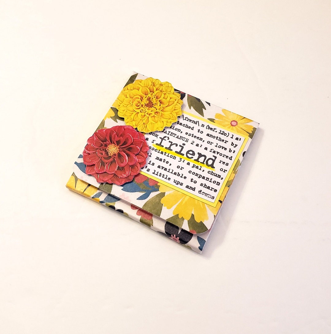 Sticky Notes Pad/sticky Notes/friendship Notepad/floral Notepad/small ...