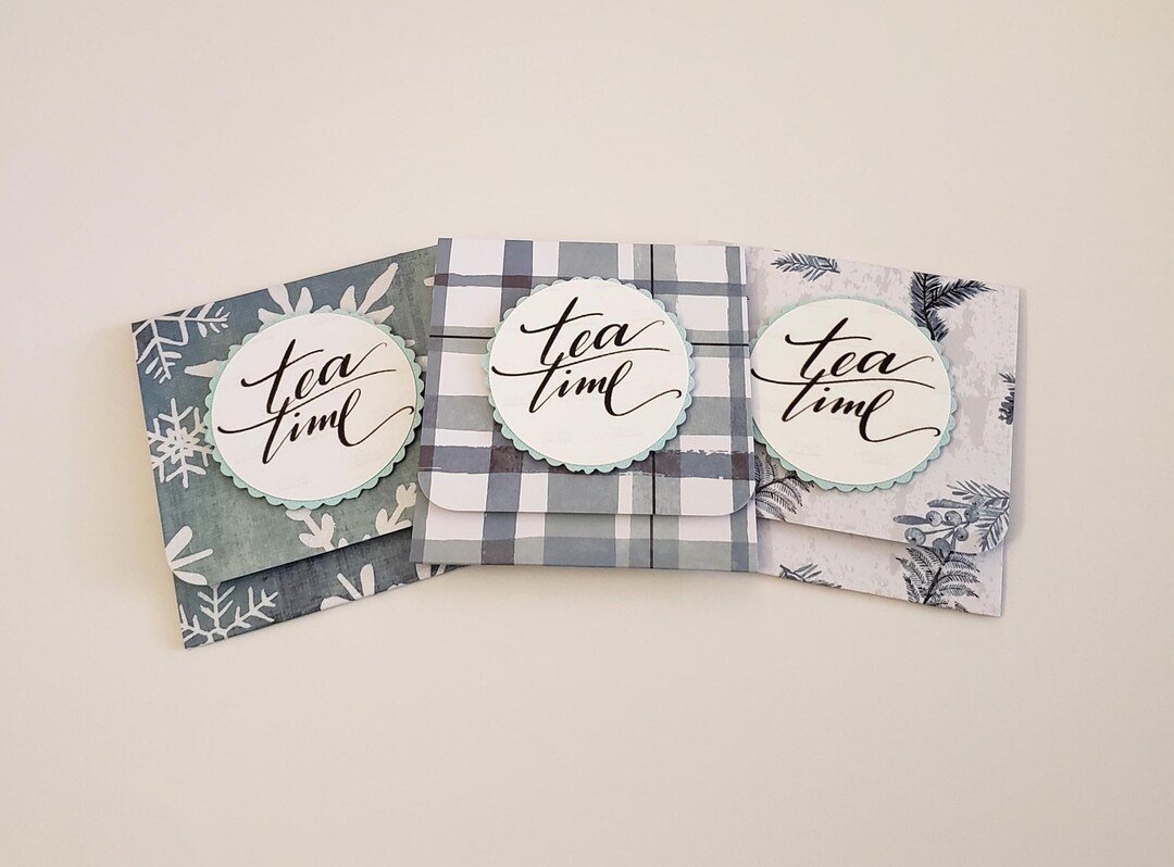 Winter Themed Tea Favors - Tea Time/tea Bag Envelopes/tea Party Favors ...