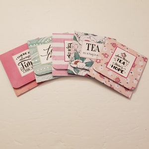 Tea Card Favors/tea Bag Envelopes/tea Party Favors/tea Favors/favor ...