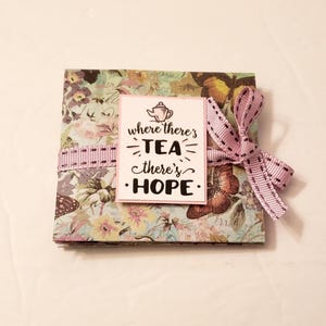 Tea Sampler Gift - Where There's Tea There's Hope/tea Favor/accordion ...