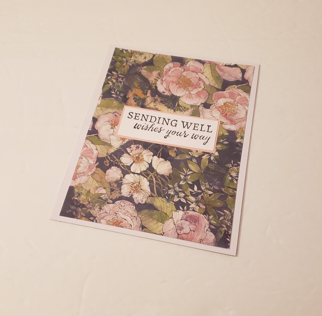 Get Well Soon Greeting Card - Sending Well Wishes Your Way/get Well ...
