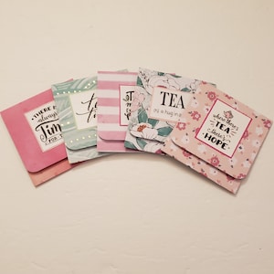 Tea Card Favors/tea Bag Envelopes/tea Party Favors/tea Favors/favor ...