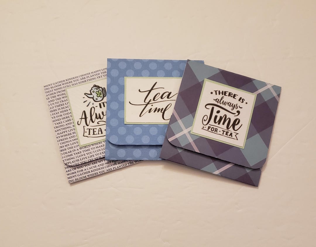 Set of Three Tea Note Cards With Tea Quotes/tea Party Favors/tea Bag ...