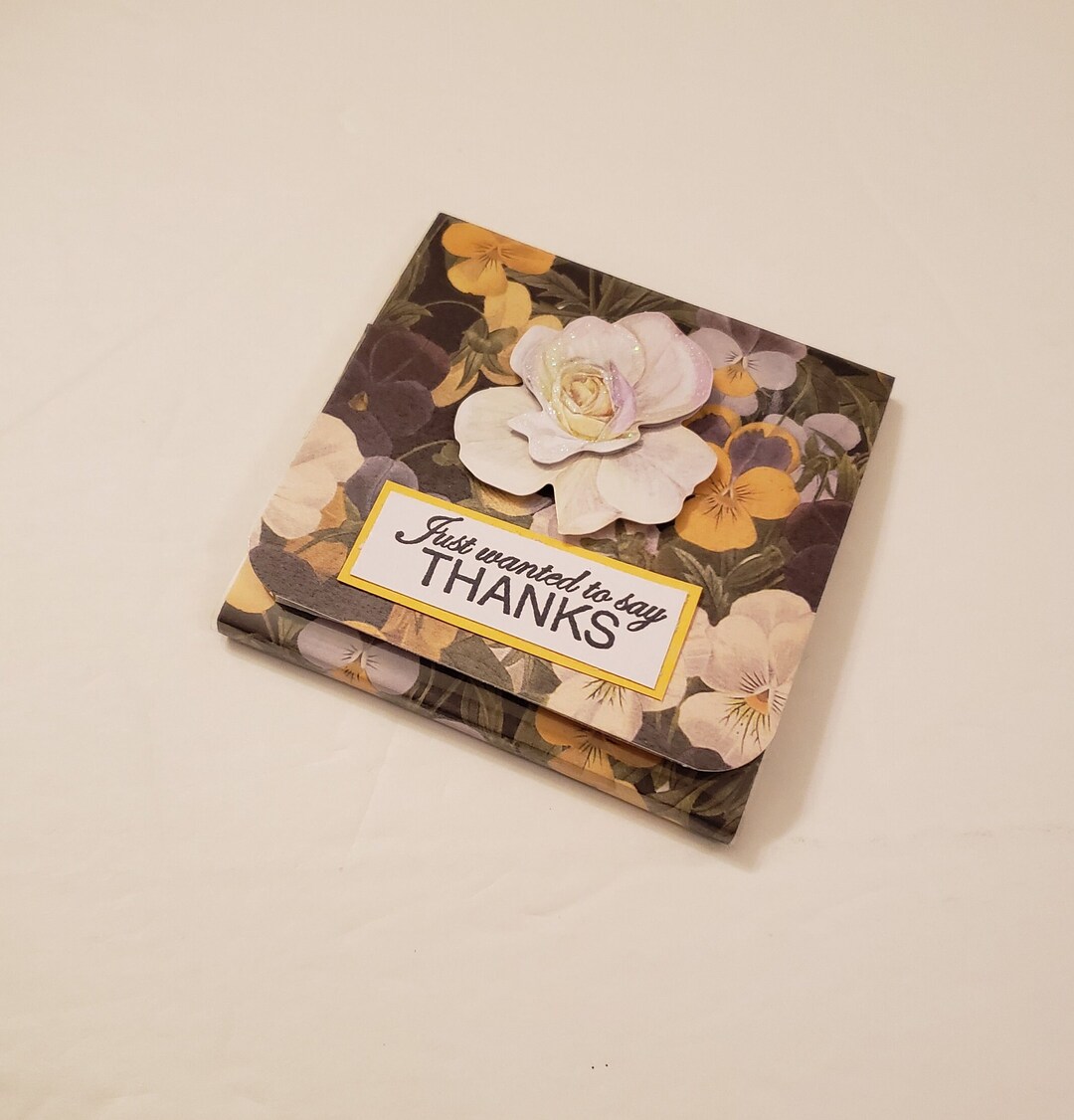 Sticky Notes Pad/pansy Sticky Notes Pad - Thanks/floral Sticky Notes ...