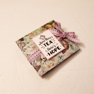 Tea Sampler Gift - Where There's Tea There's Hope/tea Favor/accordion ...