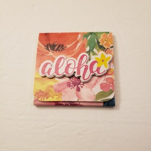 Tropical Flower Themed Sticky Notes Pad Aloha/sticky Notes Pad/floral ...