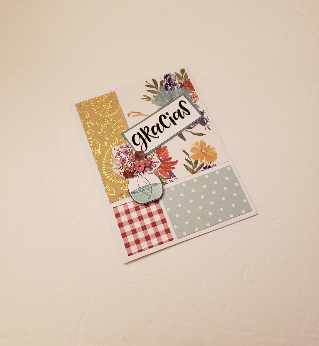 Thank You Greeting Card - Gracias/thank You Card/spanish Thank You Card ...