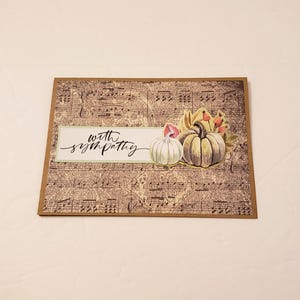 Sympathy Greeting Card With Sheet Music and Pumpkins - With Sympathy ...