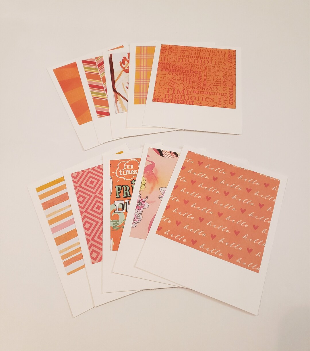 Polaroid Journaling Cards/photo Journaling Card/journaling Cards/orange ...