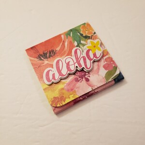 Tropical Flower Themed Sticky Notes Pad Aloha/sticky Notes Pad/floral ...