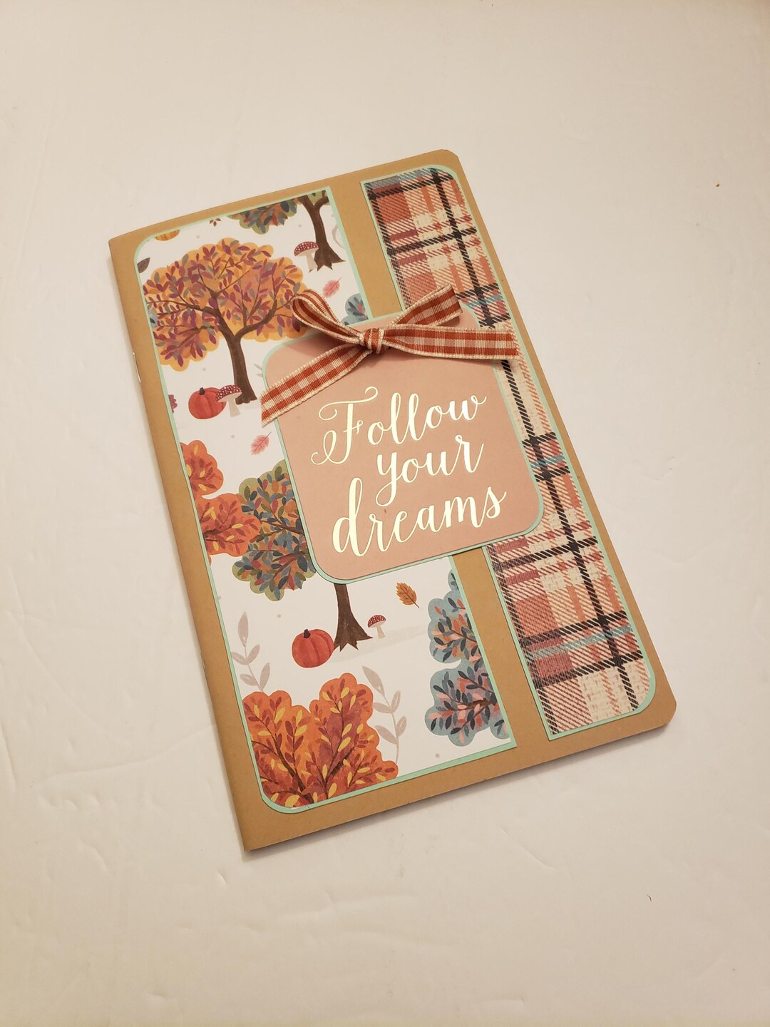 Skinny Notepad - Follow Your Dreams/fall Journal With Trees Pumpkins ...