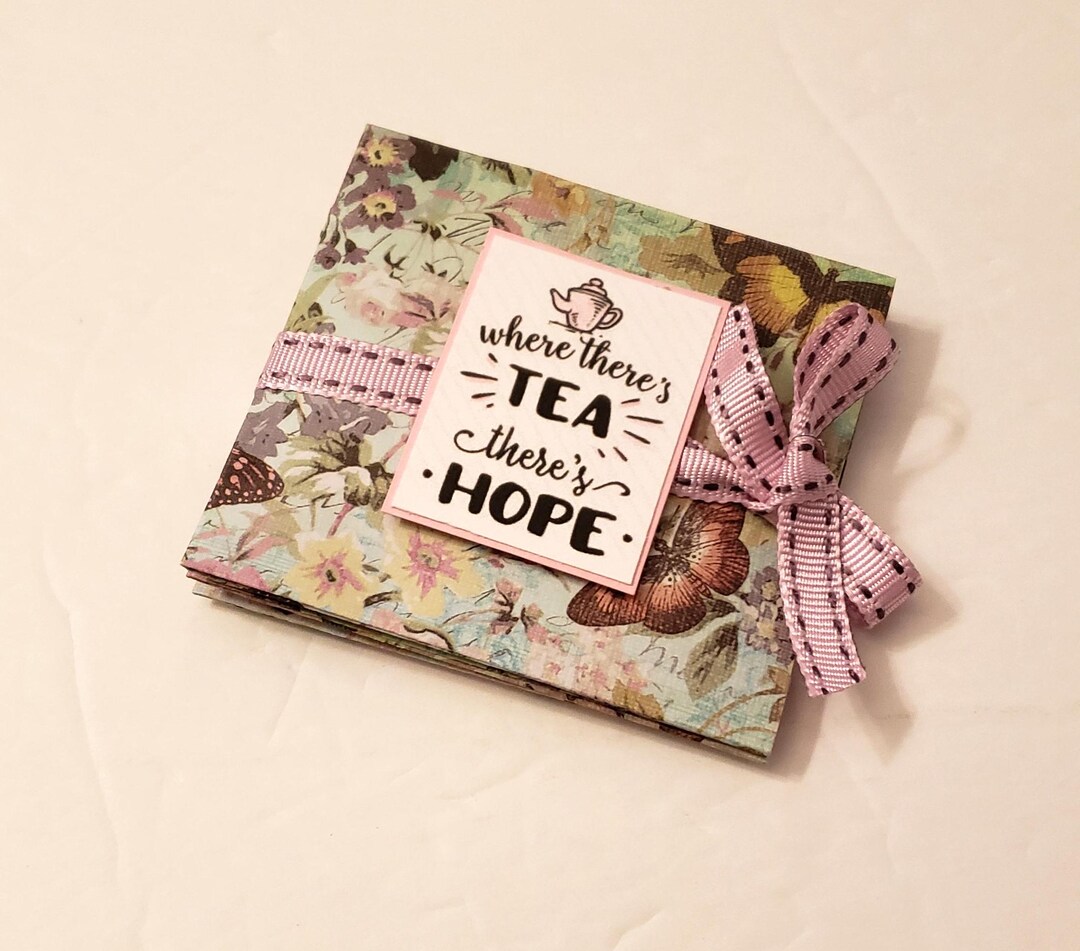 Tea Sampler Gift - Where There's Tea There's Hope/tea Favor/accordion ...