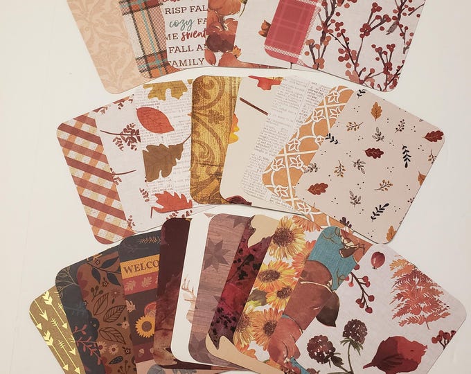Set of Fall Themed Journaling Cards/journaling Cards/autumn Journaling ...